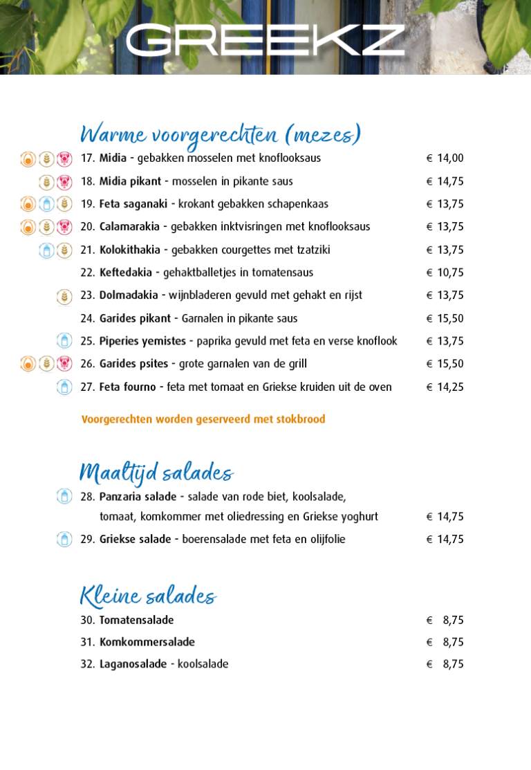 Menukaart