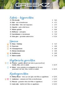 Menukaart